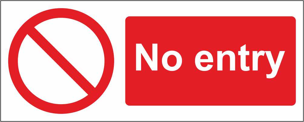 No Entry - CARTELLO SEGNALETICO UNI ISO 7010 in Adesivo Resistente, Pa ...