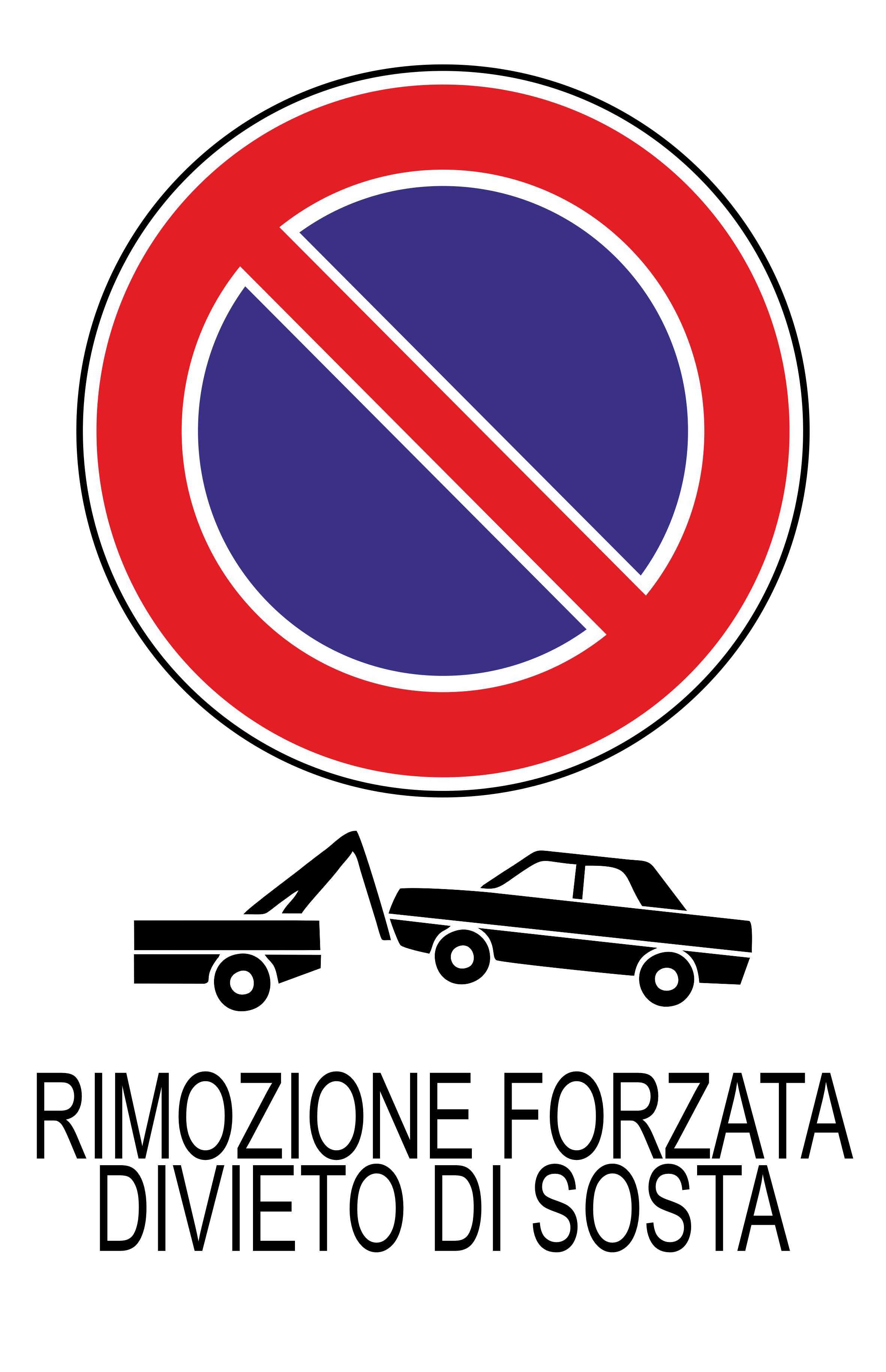 GLOBAL CARTELLO SEGNALETICO - DIVIETO DI SOSTA RIMOZIONE FORZATA - Ade ...