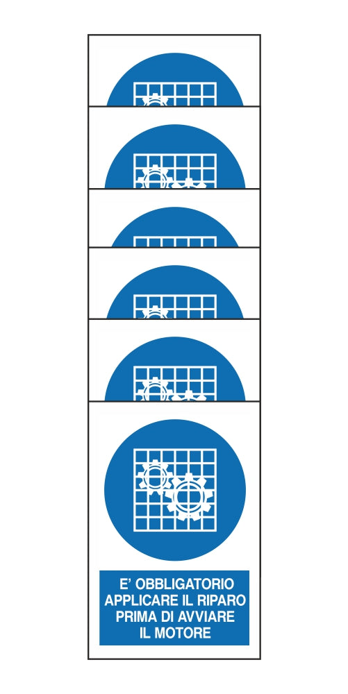 KIT DI 6 ADESIVI RETTANGOLARI - E' OBBLIGATORIO APPLICARE IL RIPARO PR ...