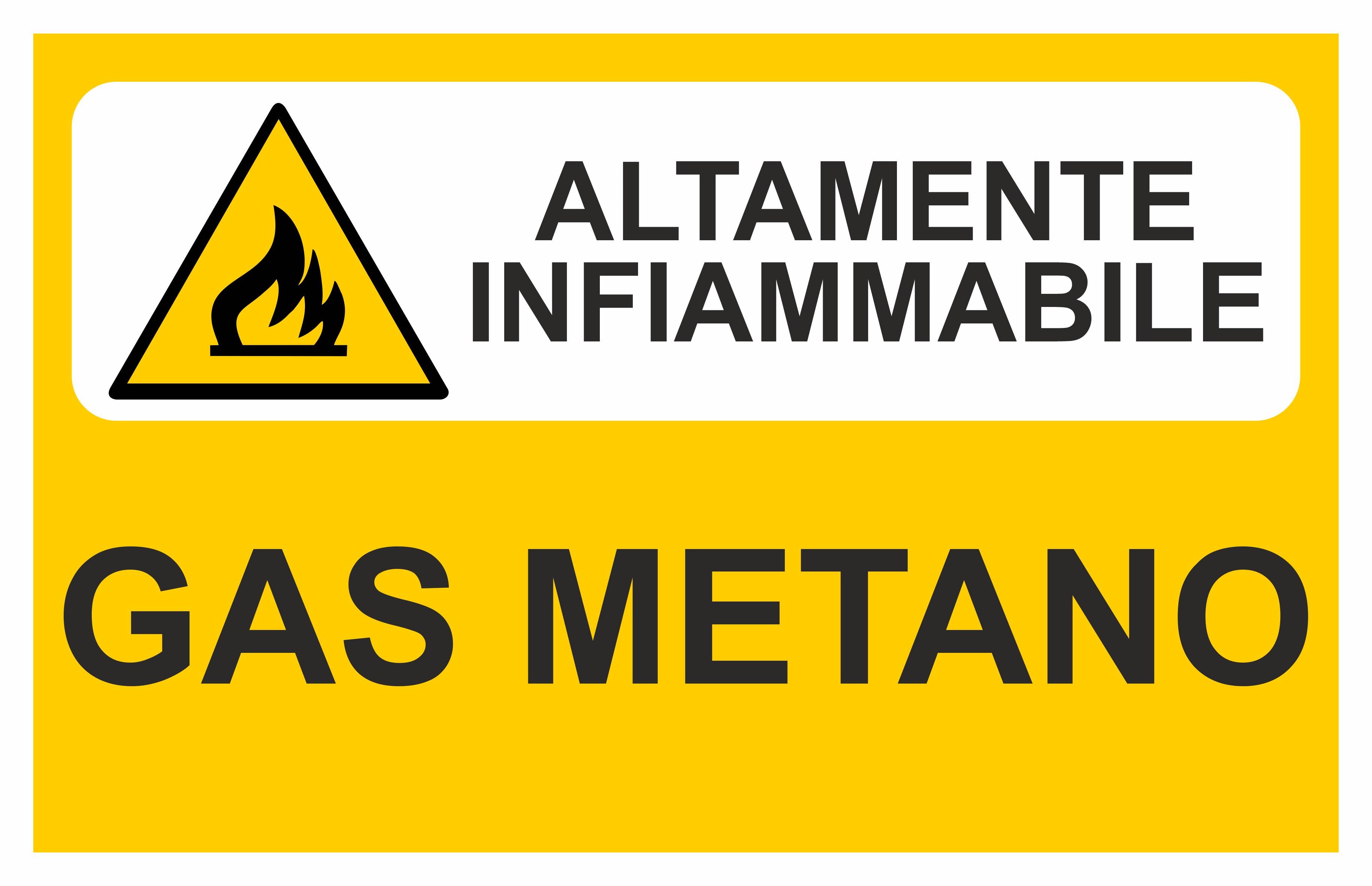 GLOBAL CARTELLO SEGNALETICO - GAS METANO ALTAMENTE INFIAMMABILE - Ades ...