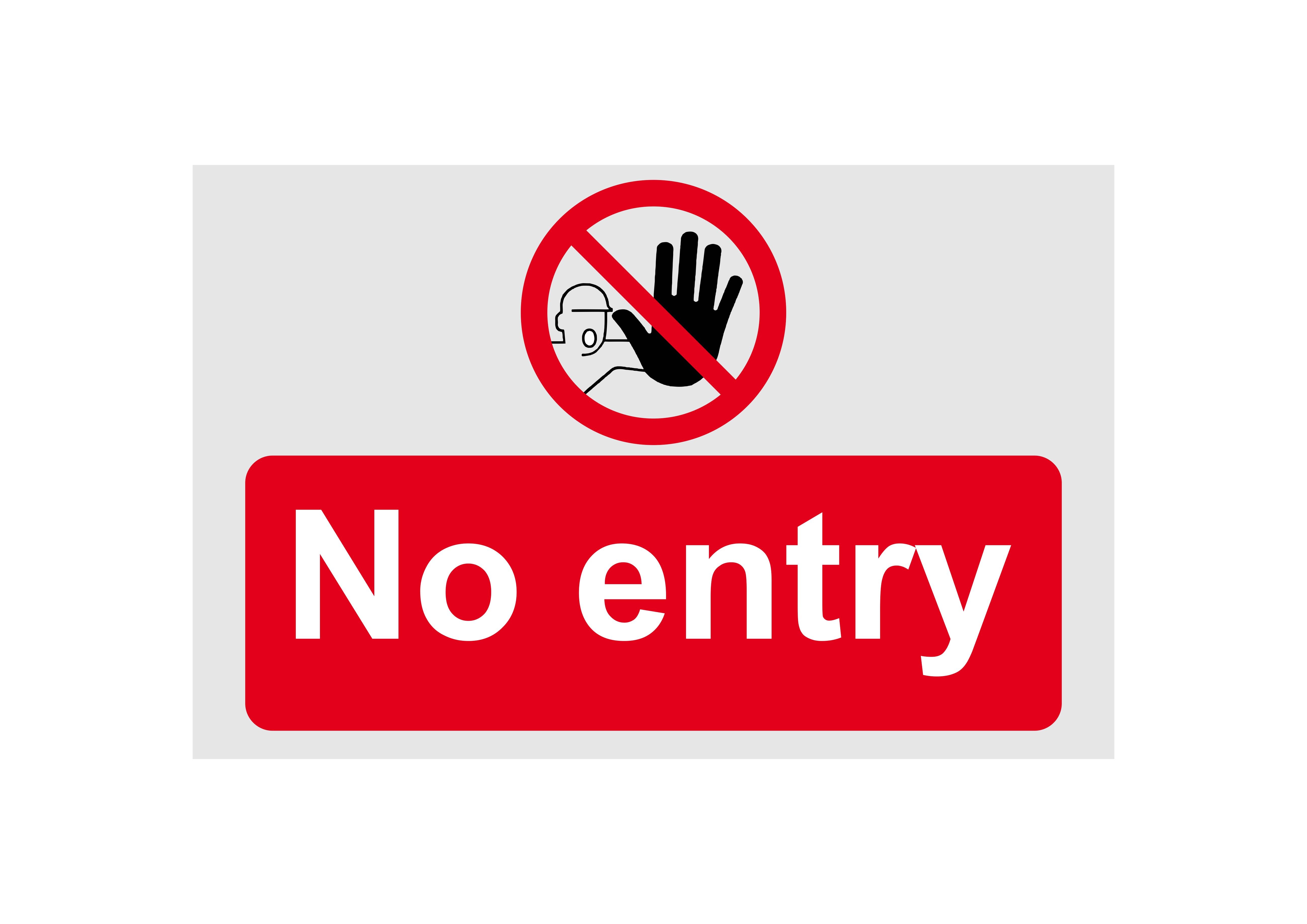GLOBAL CARTELLO SEGNALETICO - no entry symbol - Adesivo Extra Resisten ...
